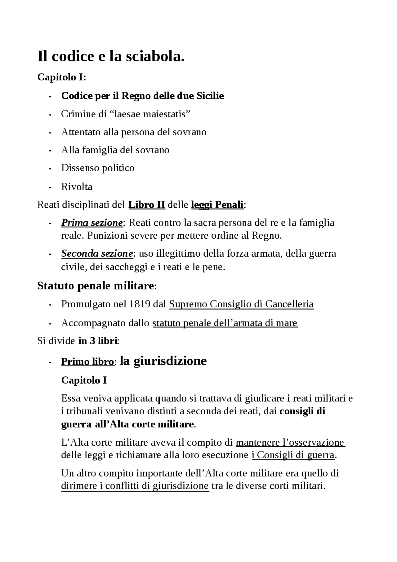 Il Codice E La Sciabola Docsity