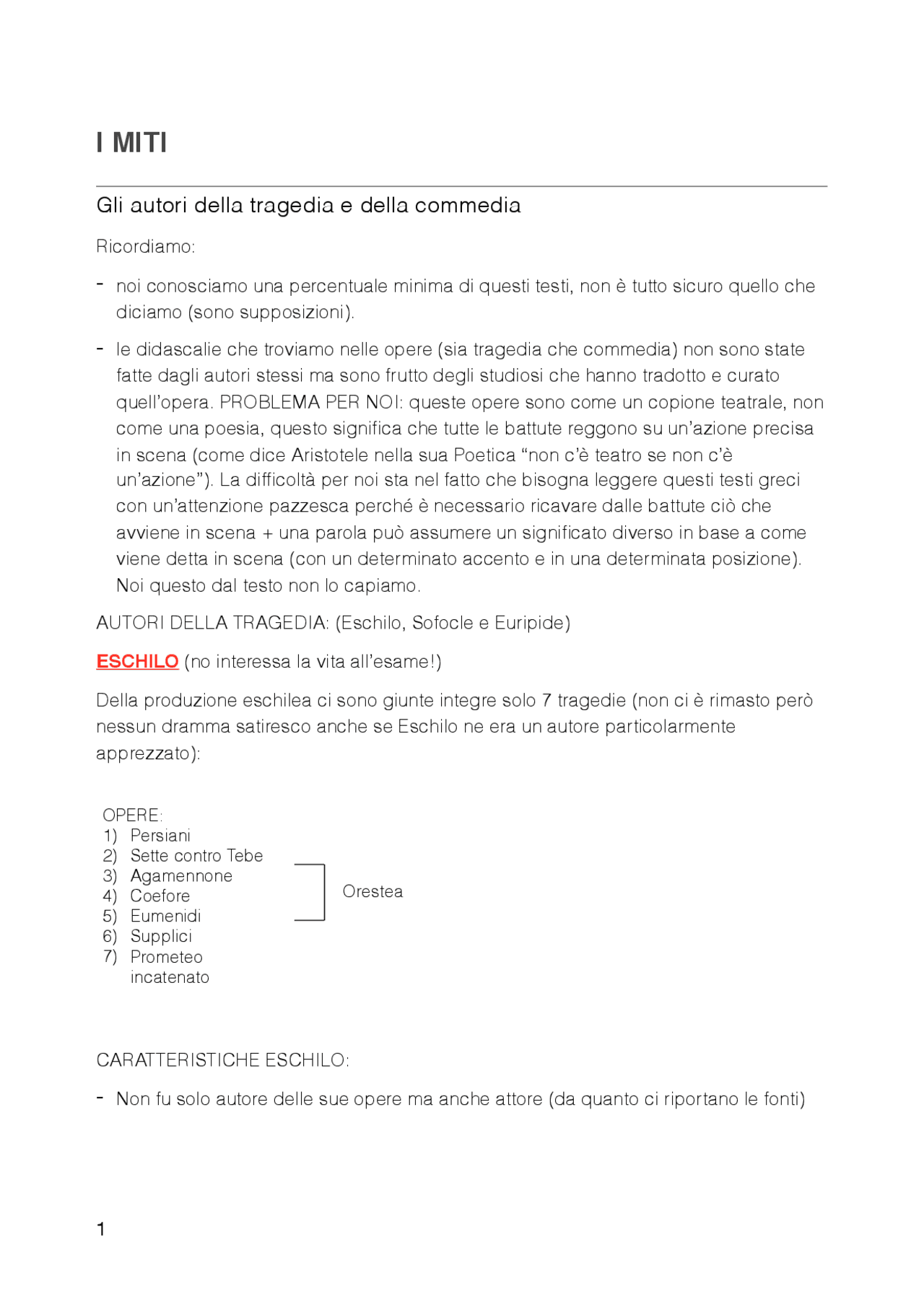 Tragedie E Commedie Greche Docsity
