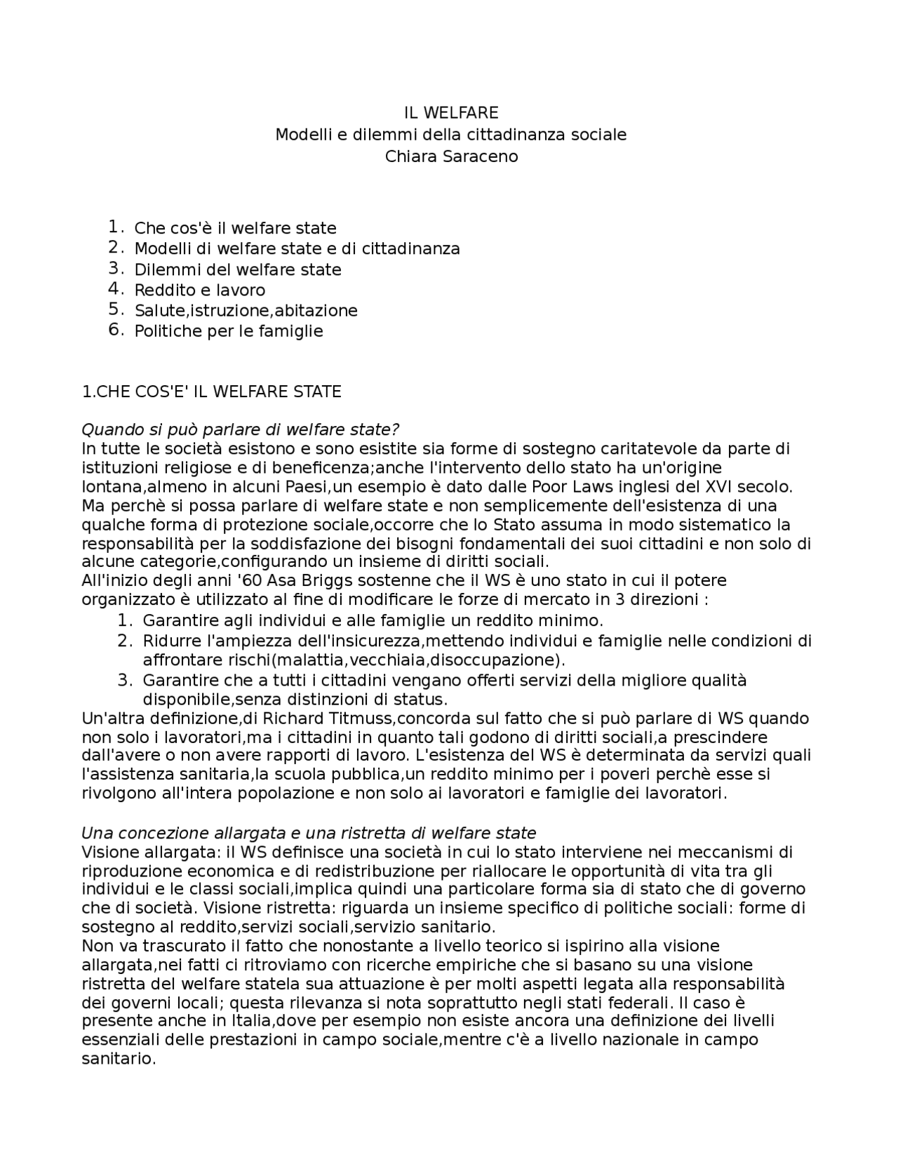Modelli E Dilemmi Della Cittadinanza Sociale Docsity