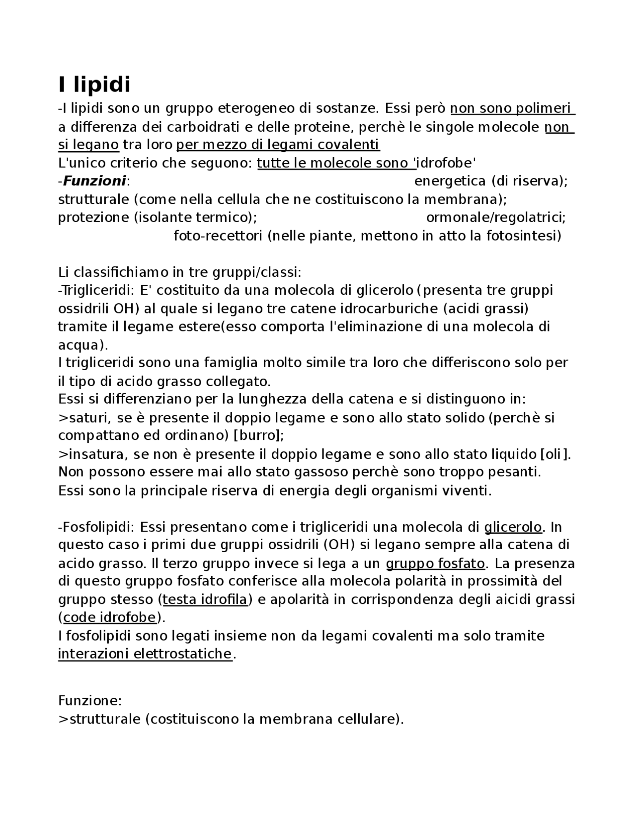 Lipidi Enzimi E Metabolismo Docsity