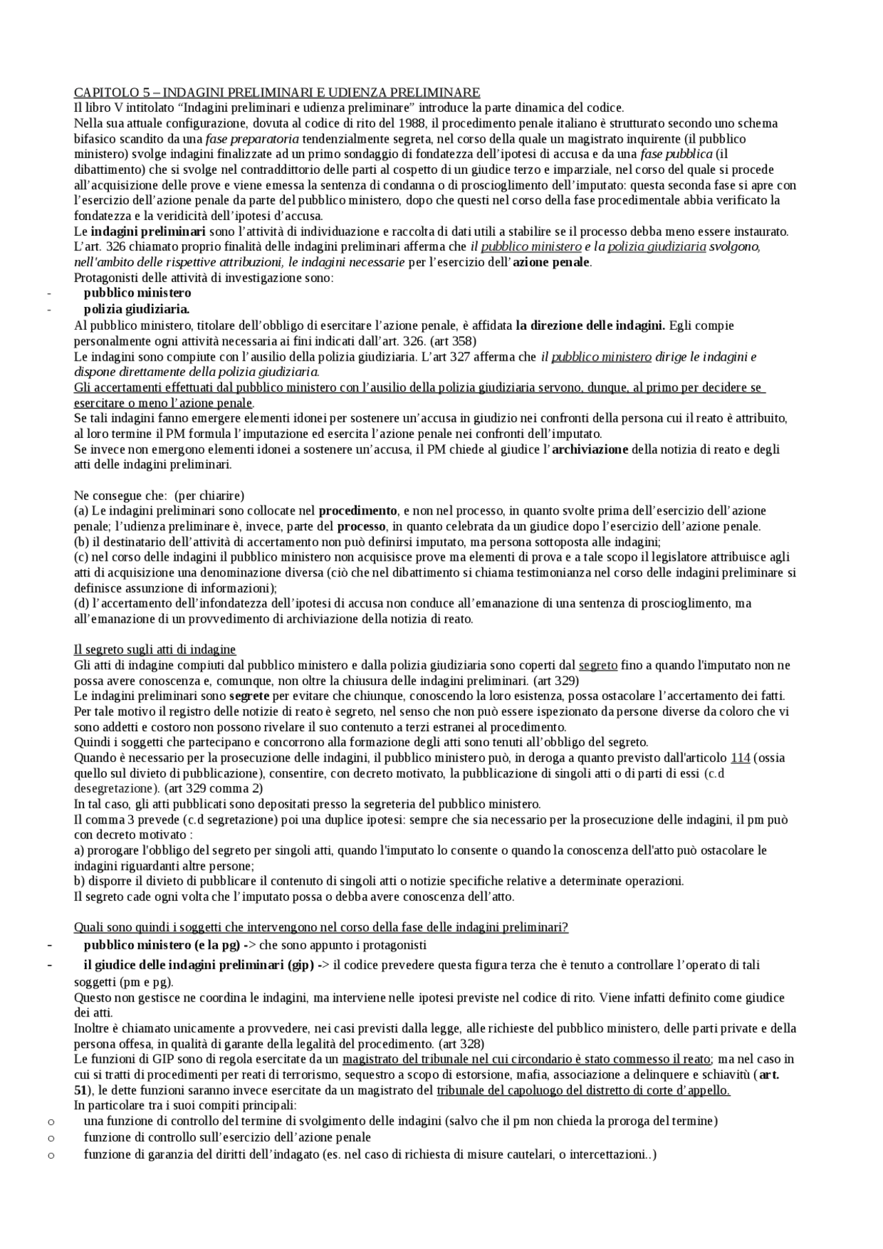 Riassunto Conso Grevi Bargis Utima Ed Docsity