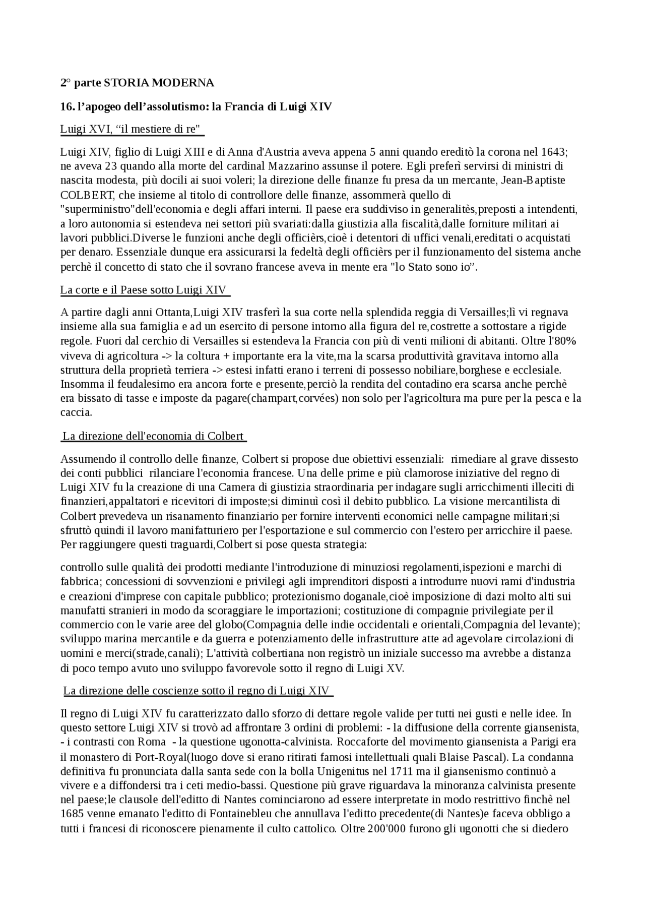 Manuale Carlo Capra Storia Moderna Docsity