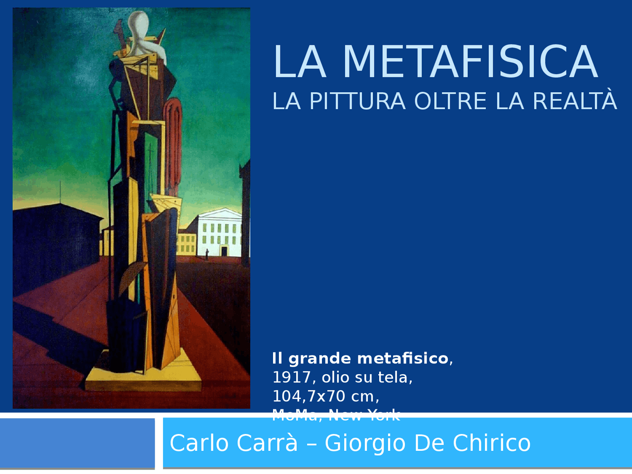 Powerpoint Sulla Metafisica Carrà E De Chirico Slide Di Storia Dell