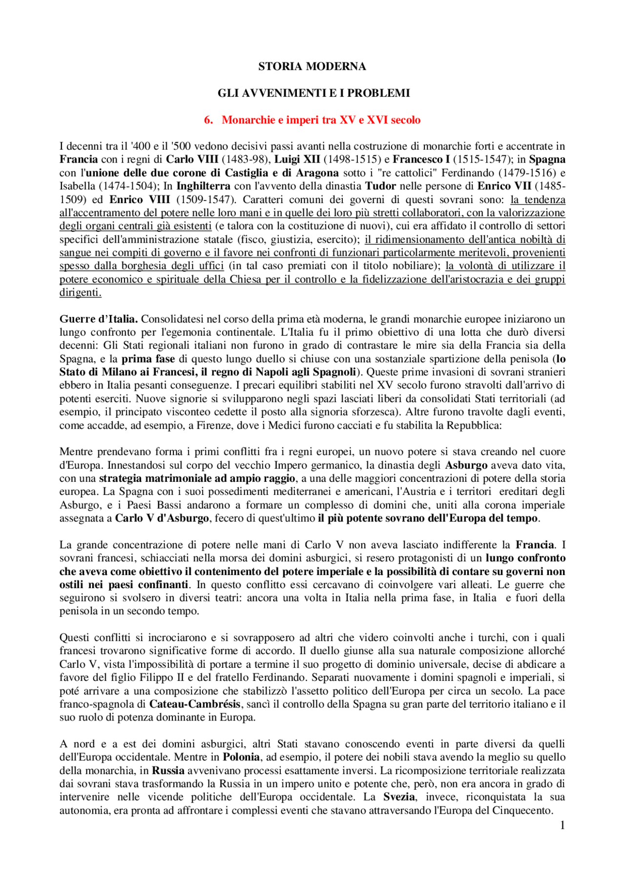 Storia Moderna Capra Appunti Di Storia Moderna Docsity