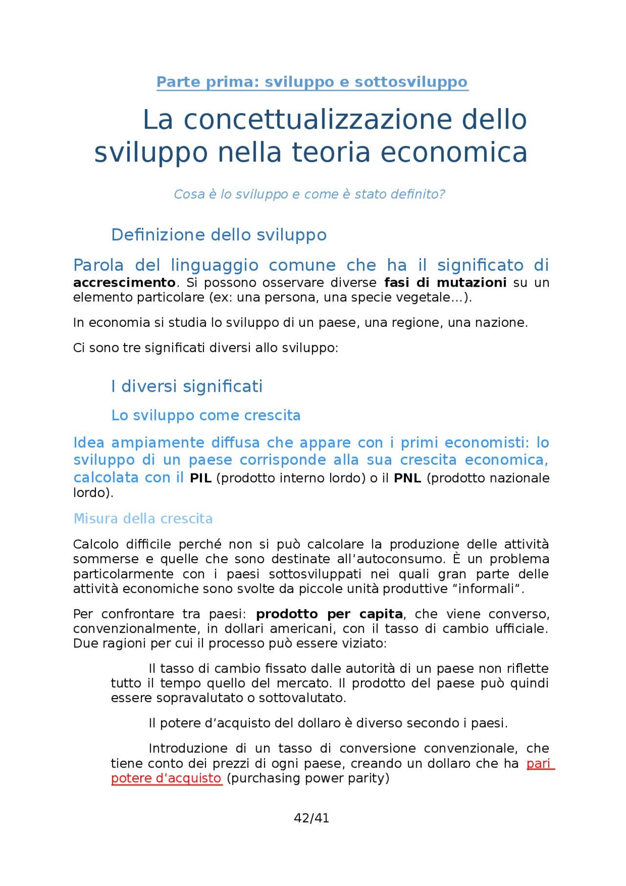 Economia Dello Sviluppo 6 Cfu Prof Basile Docsity