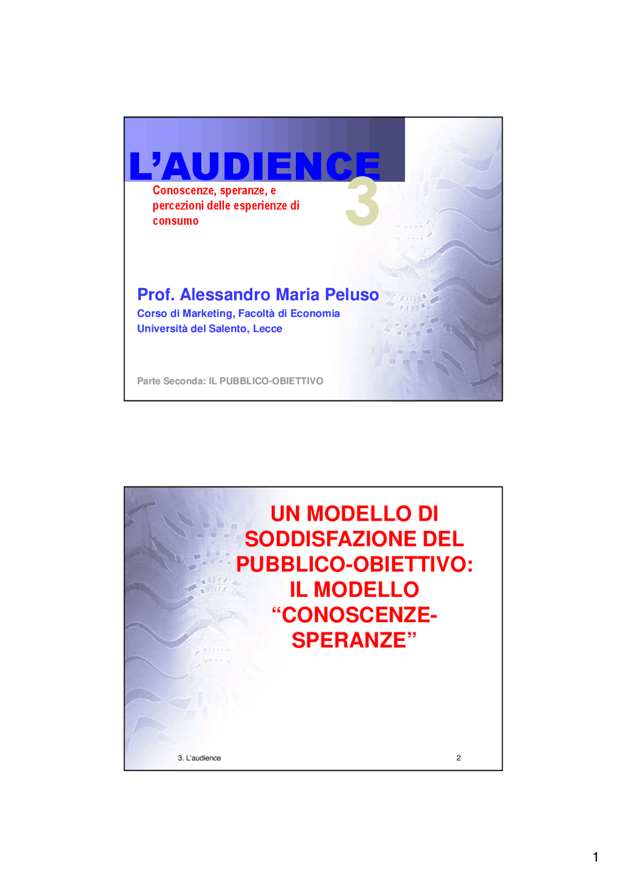 Slide Lezioni Marketing Docsity