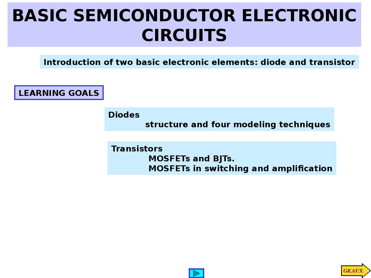 Basic Semi Conductor Electronic Circuits - Docsity