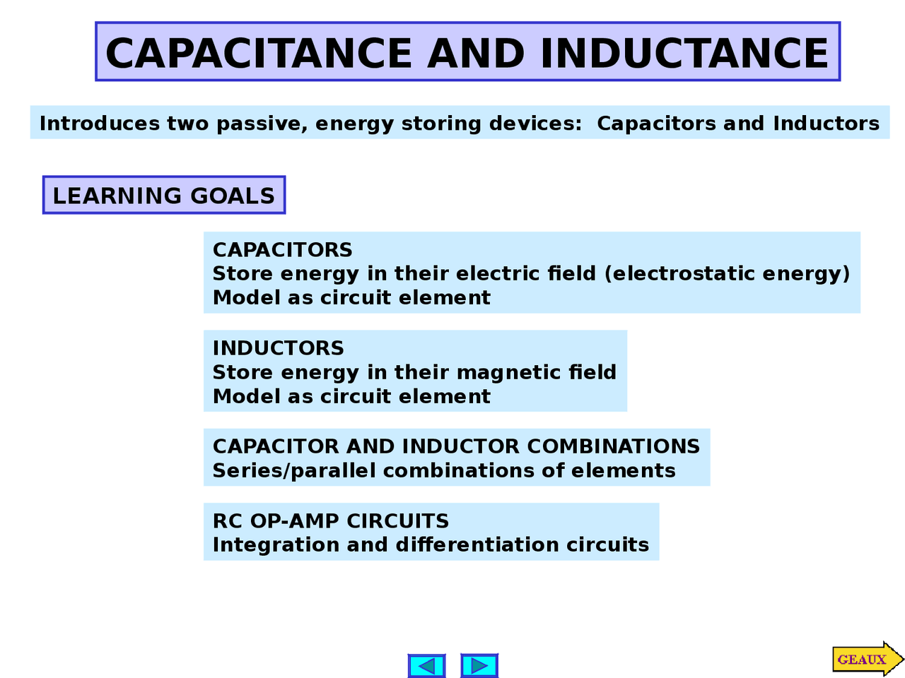 Capacitance And Inductance Lecture Notes Electronics Docsity