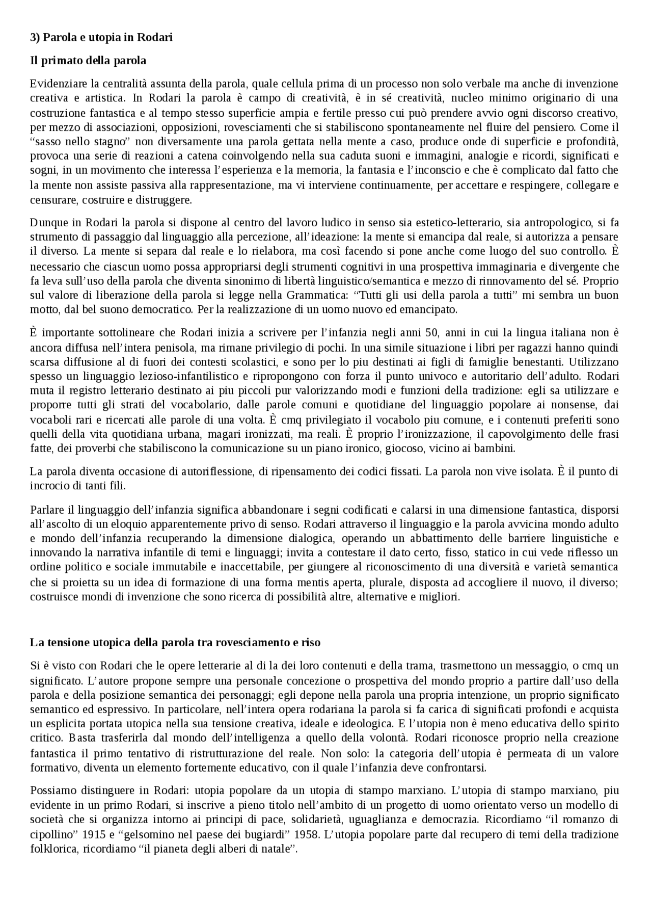 Parole In Libertà Docsity