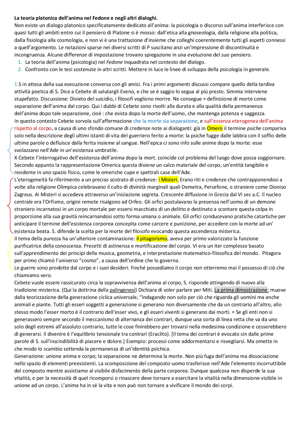 "La teoria platonica dell'anima nel Fedone e negli altri dialoghi" di Elisa Tetamo, il Fedone ...