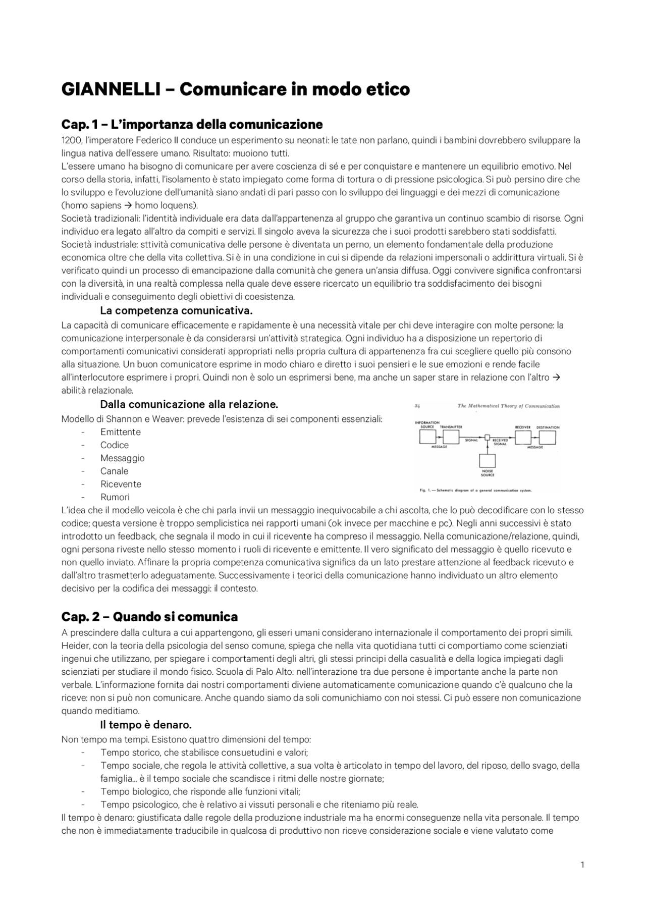 Riassunto Comunicare In Modo Etico Docsity