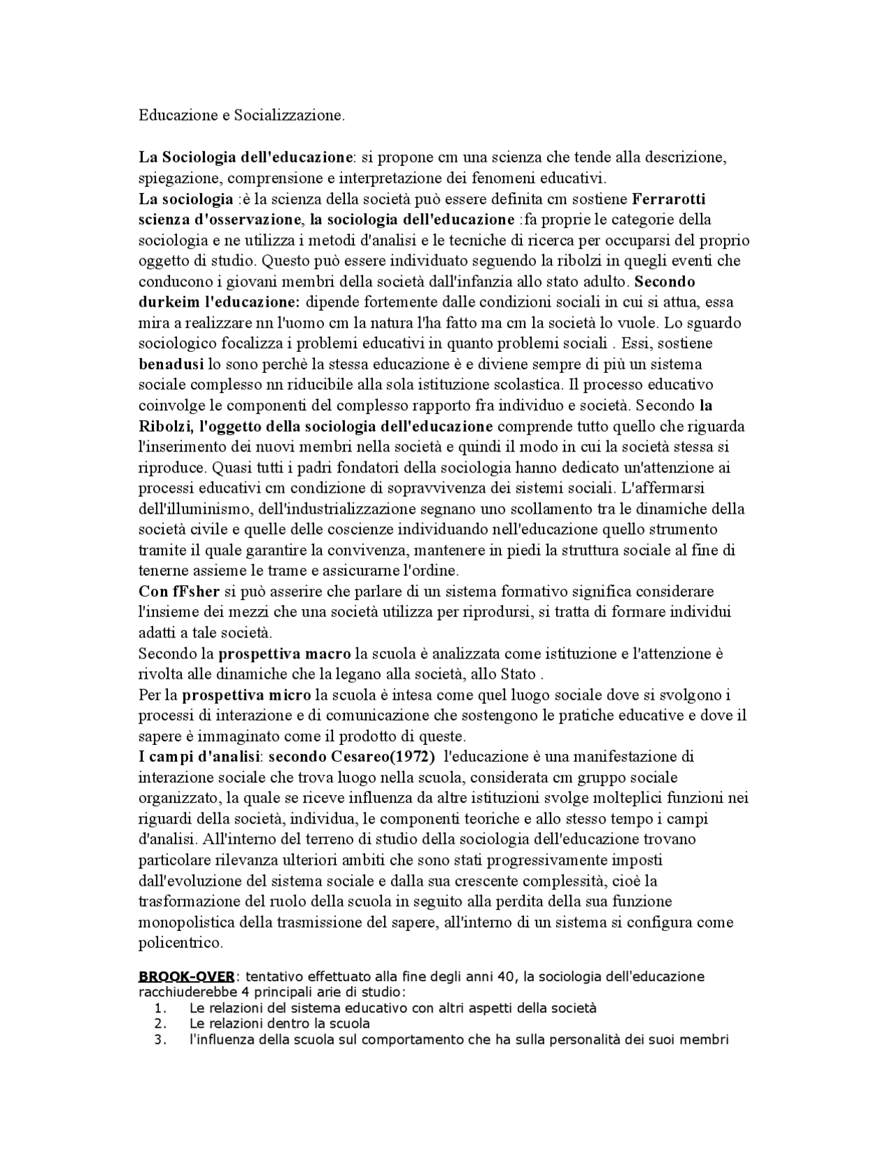 Educazione E Socializzazione Docsity