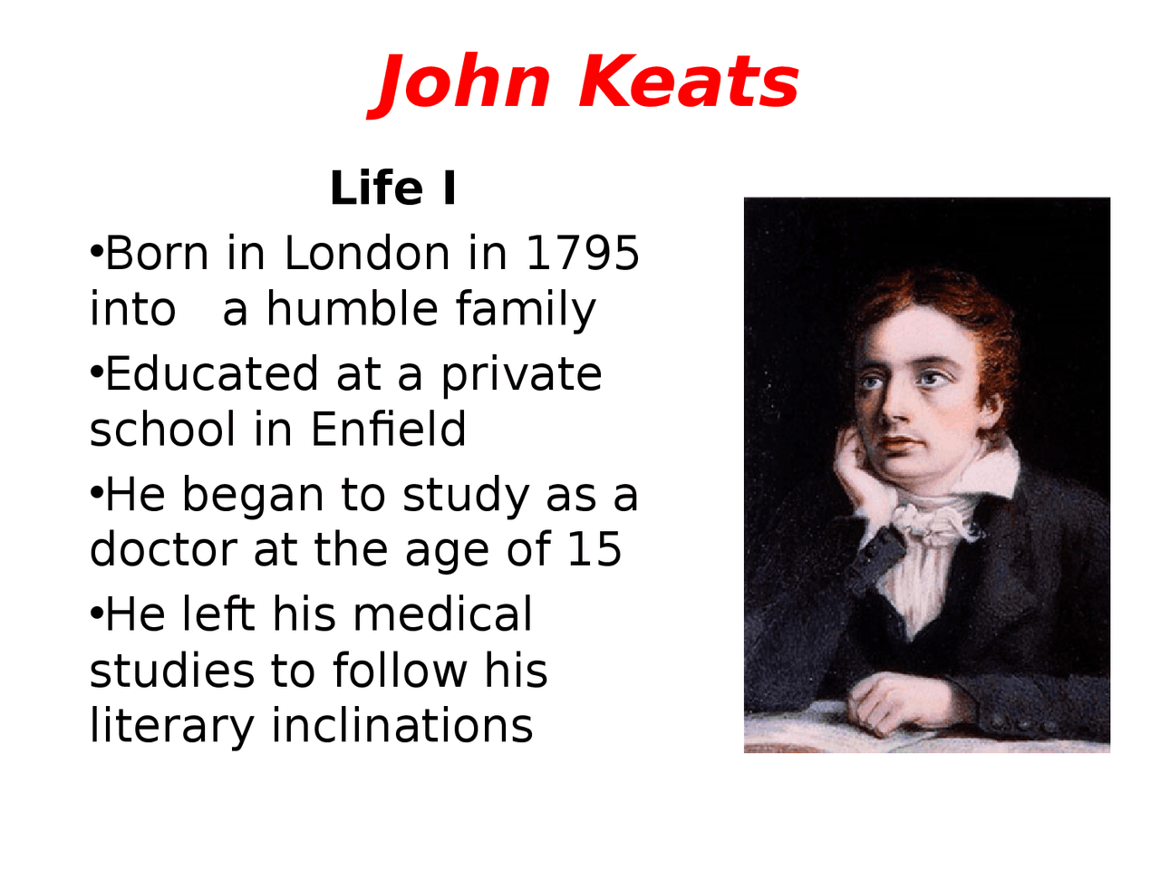 John Keats Appunti Inglese Docsity