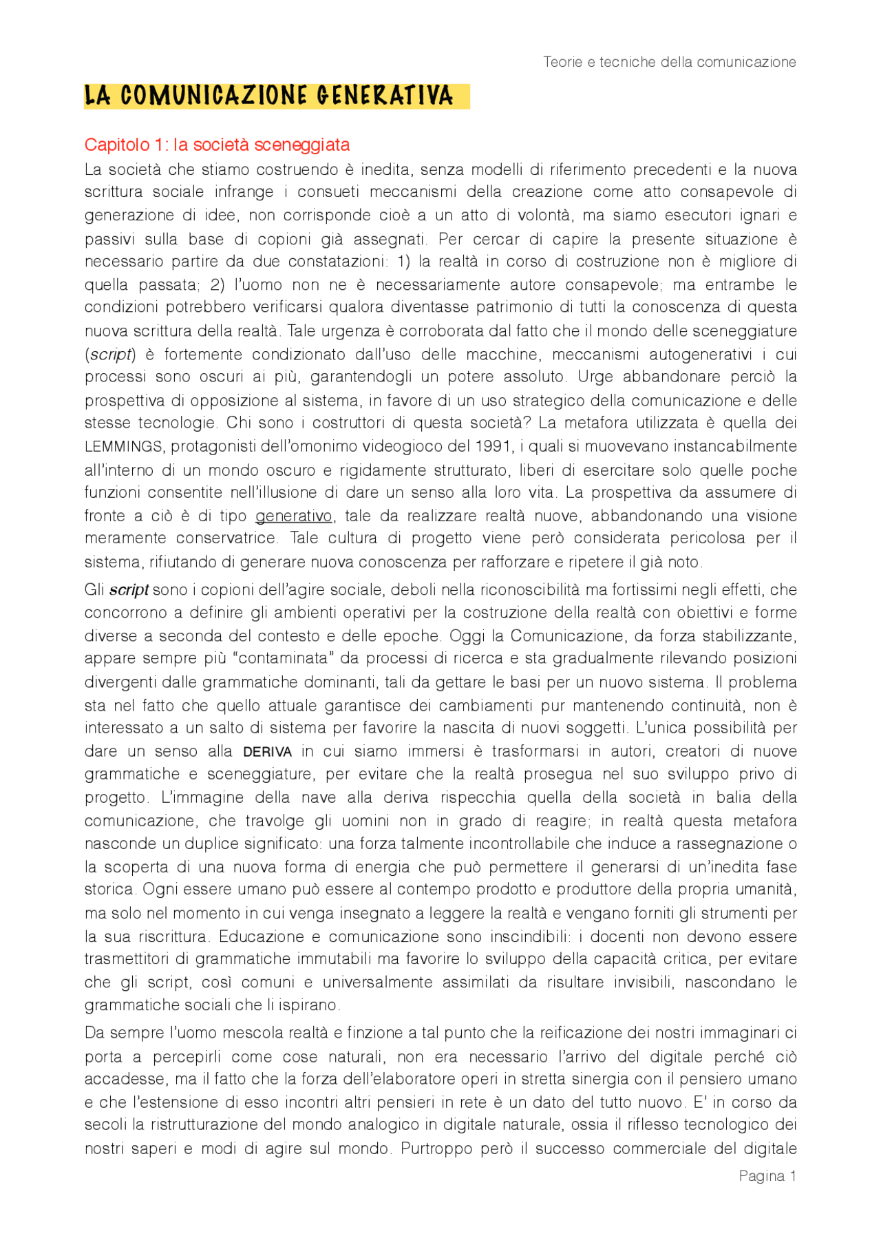 Comunicazione Generativa Luca Toschi Schemi E Mappe Concettuali Di