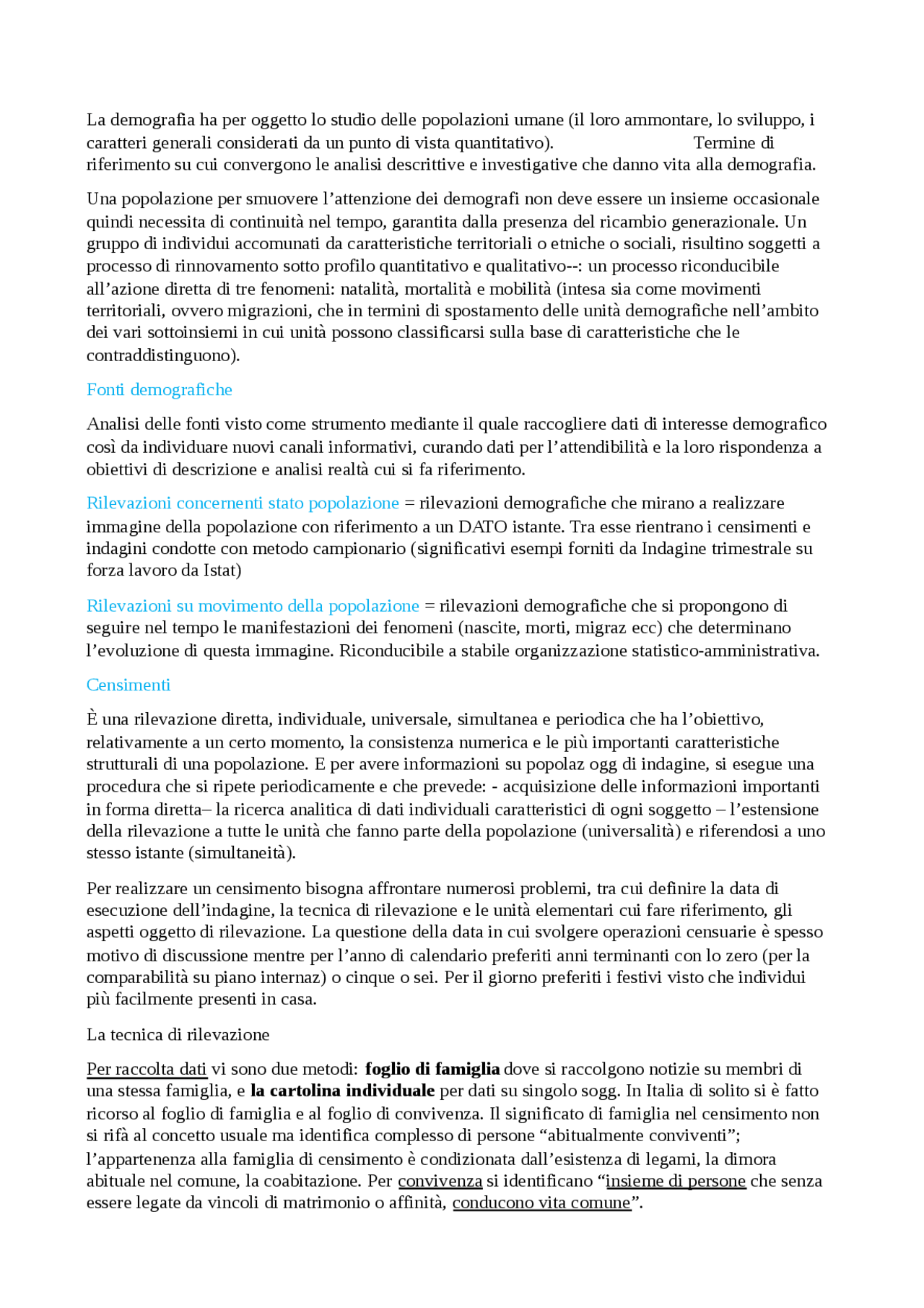Elementi Di Demogragia Blangiardo Docsity