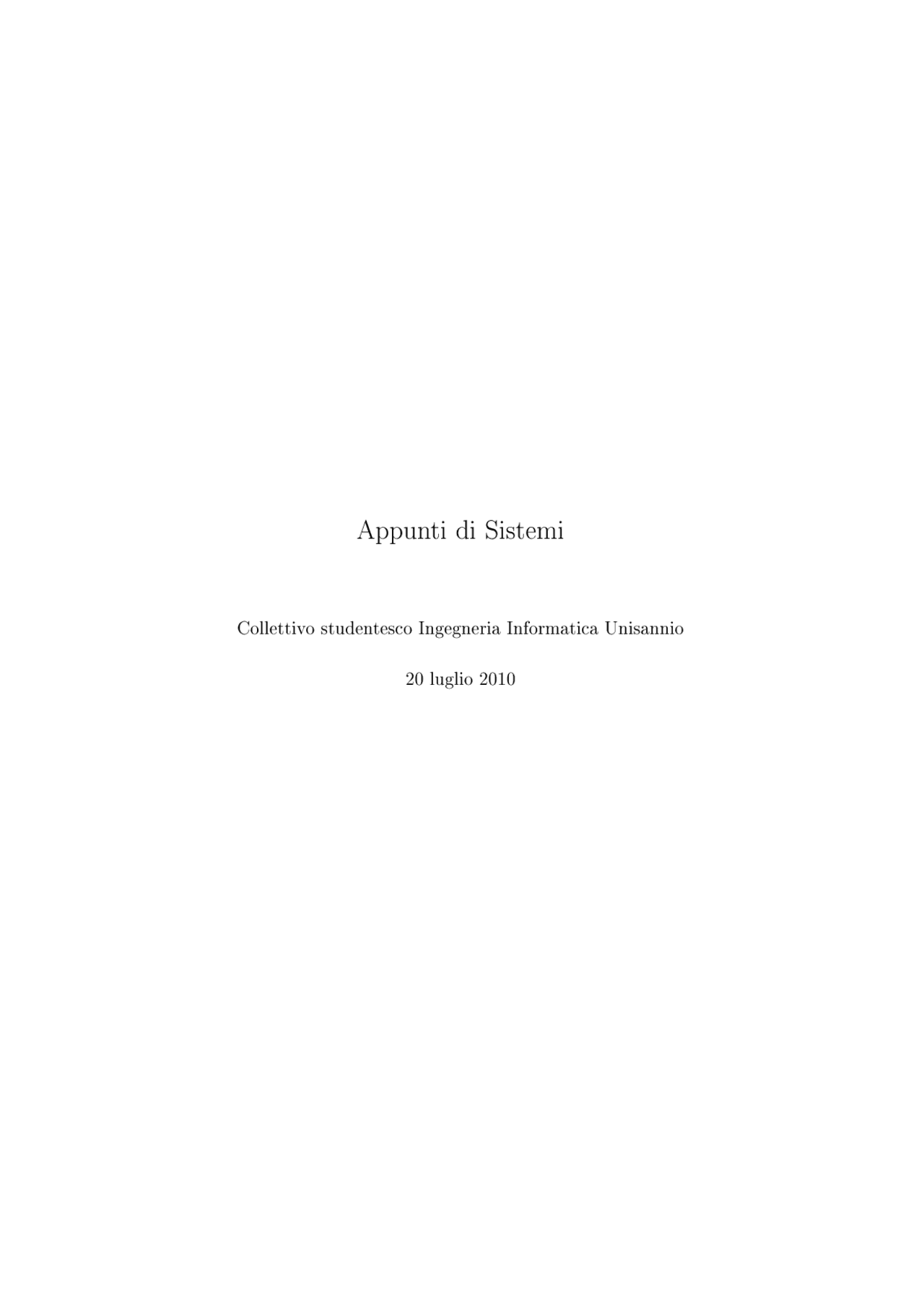 Appunti Fondamenti Di Sistemi Dinamici Appunti Di Sistemi Dinamici