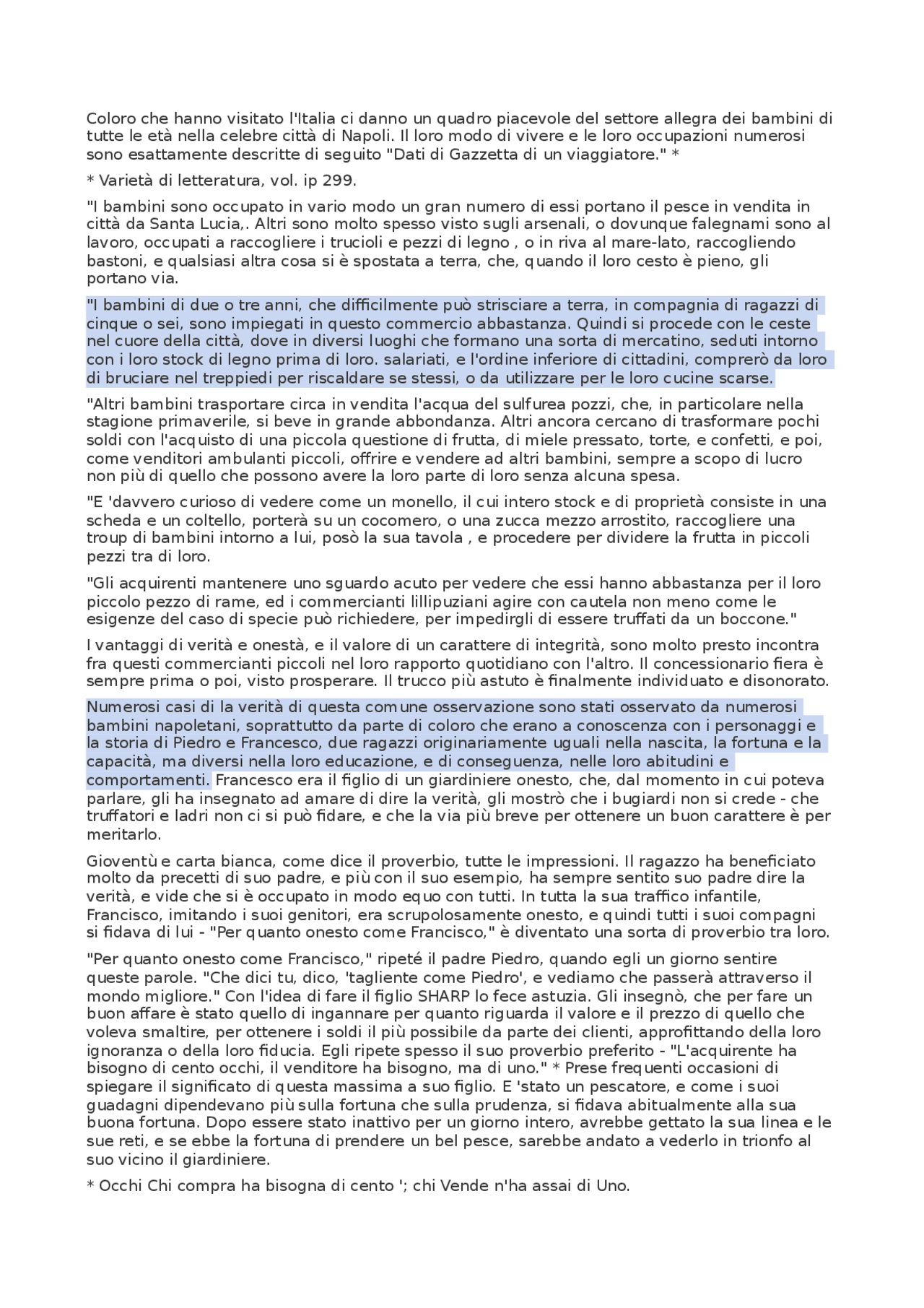 Traduzione di The little merchant - Docsity