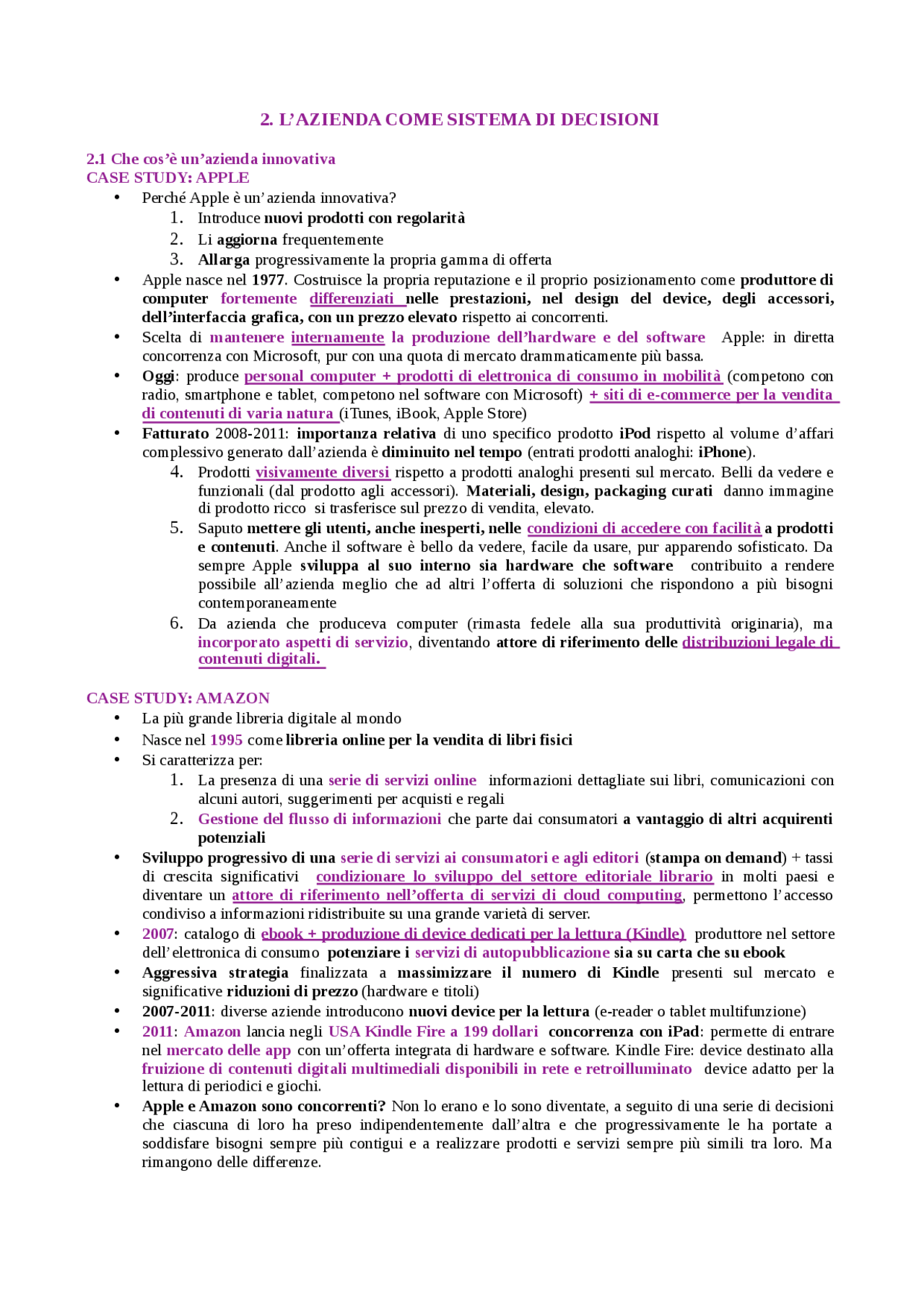 Dubini Riassunti Management 2 Docsity