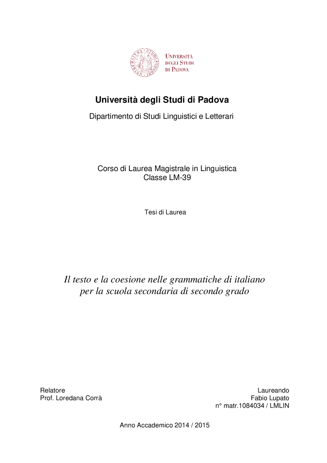 Linguistica Testuale Docsity