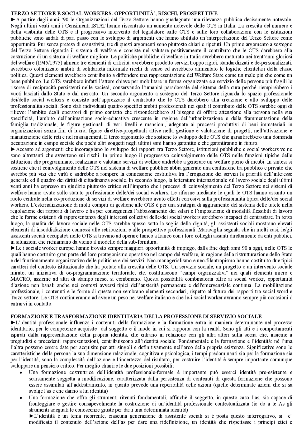 Dinamiche Di Comunità E Servizio Sociale Docsity