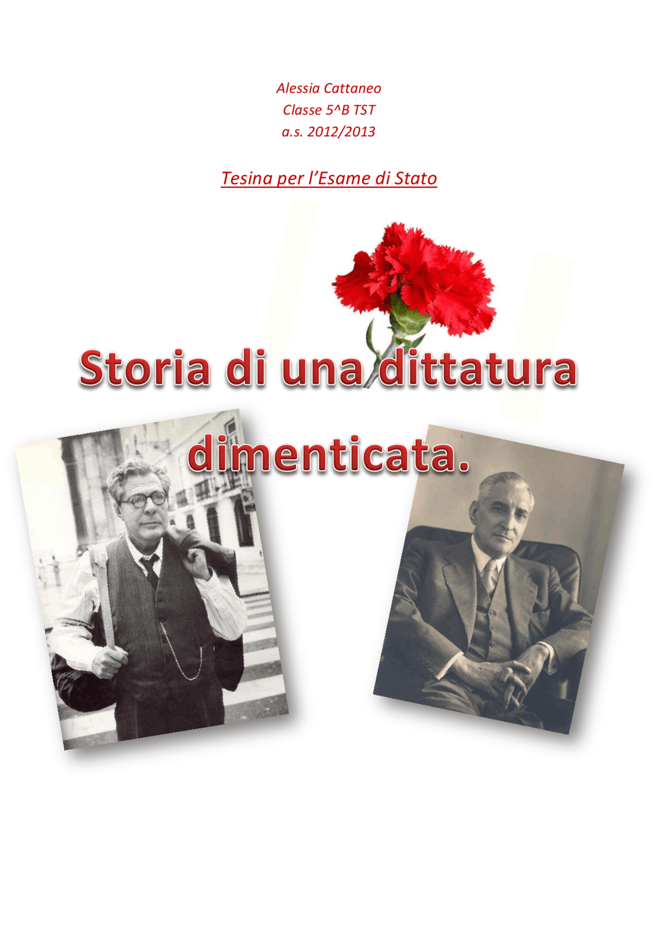 Storia Di Una Dittatura Dimenticata Docsity
