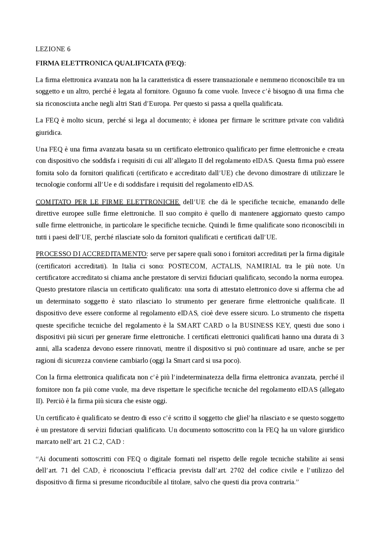 Informatica Documentale Lezione 6 - Docsity