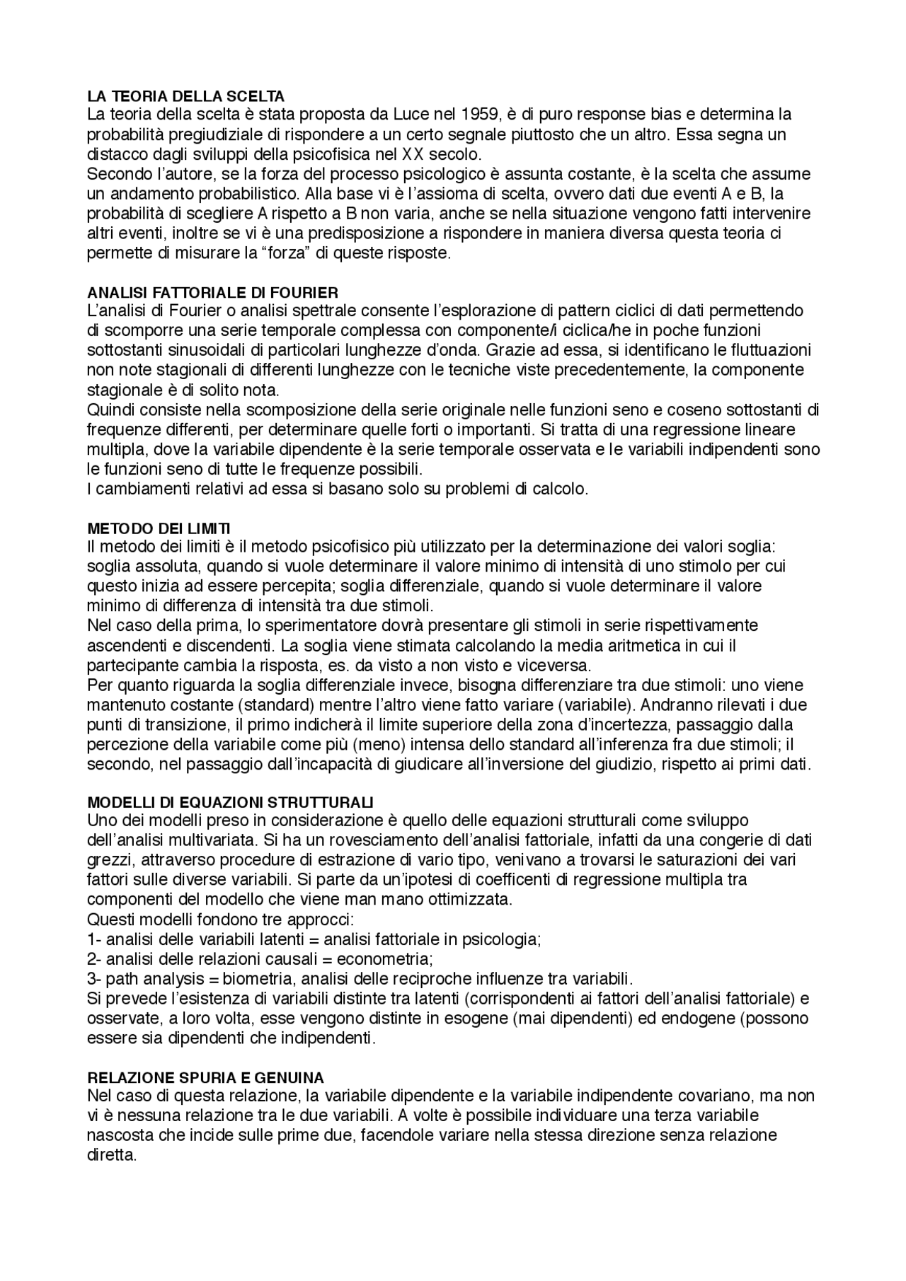 Concetti Chiave Per Lesame Di Metodologia Docsity