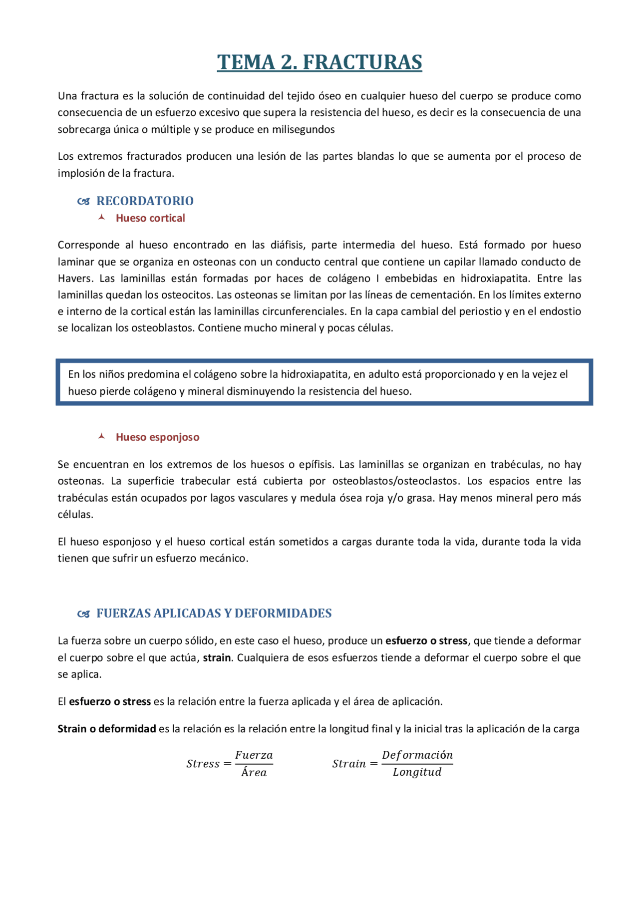 INTRODUCCIÓN A LAS FRACTURAS | Monografías, Ensayos de Traumatología | Docsity