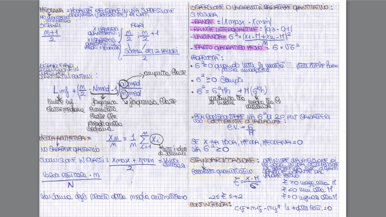 Schema Di Statistica Sociale Docsity