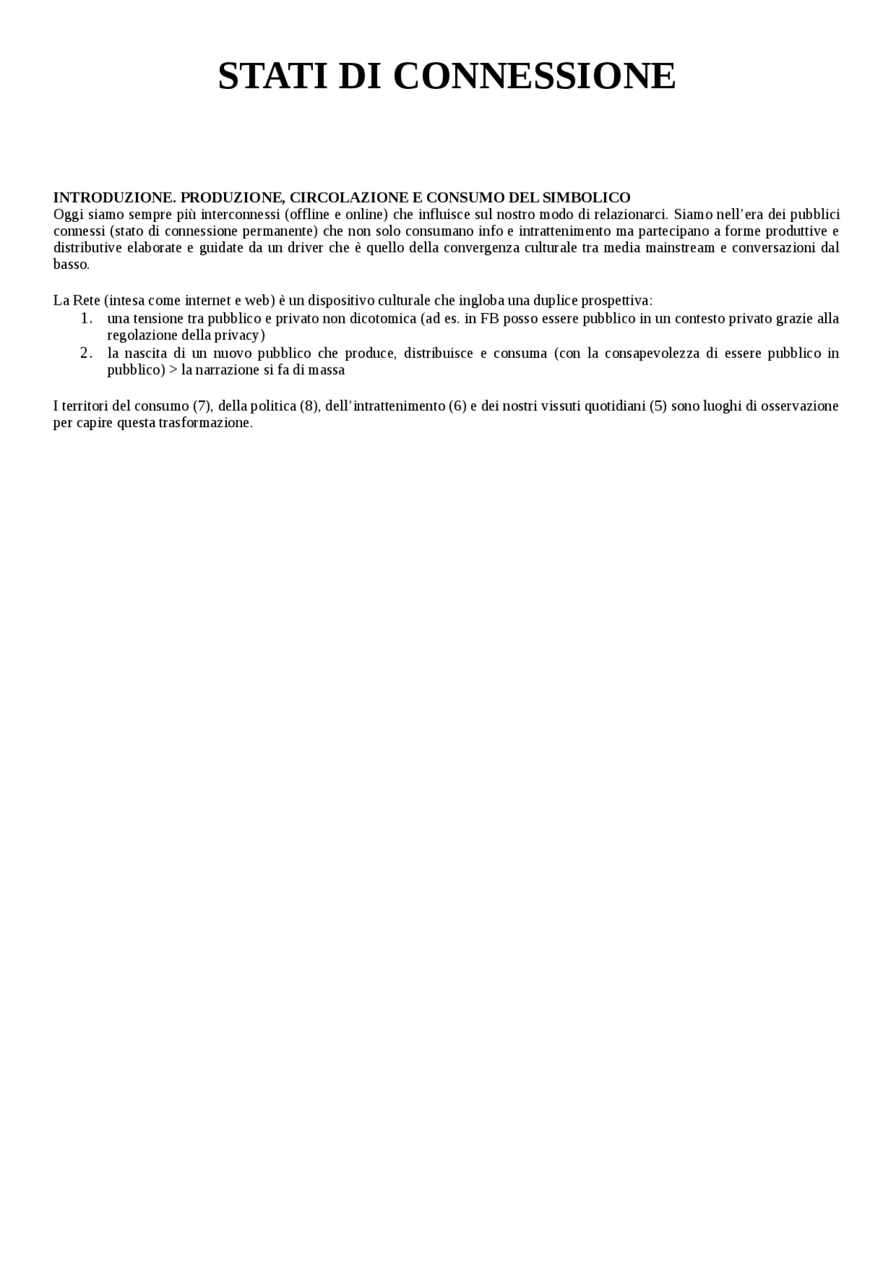 Stati Di Connessione Docsity