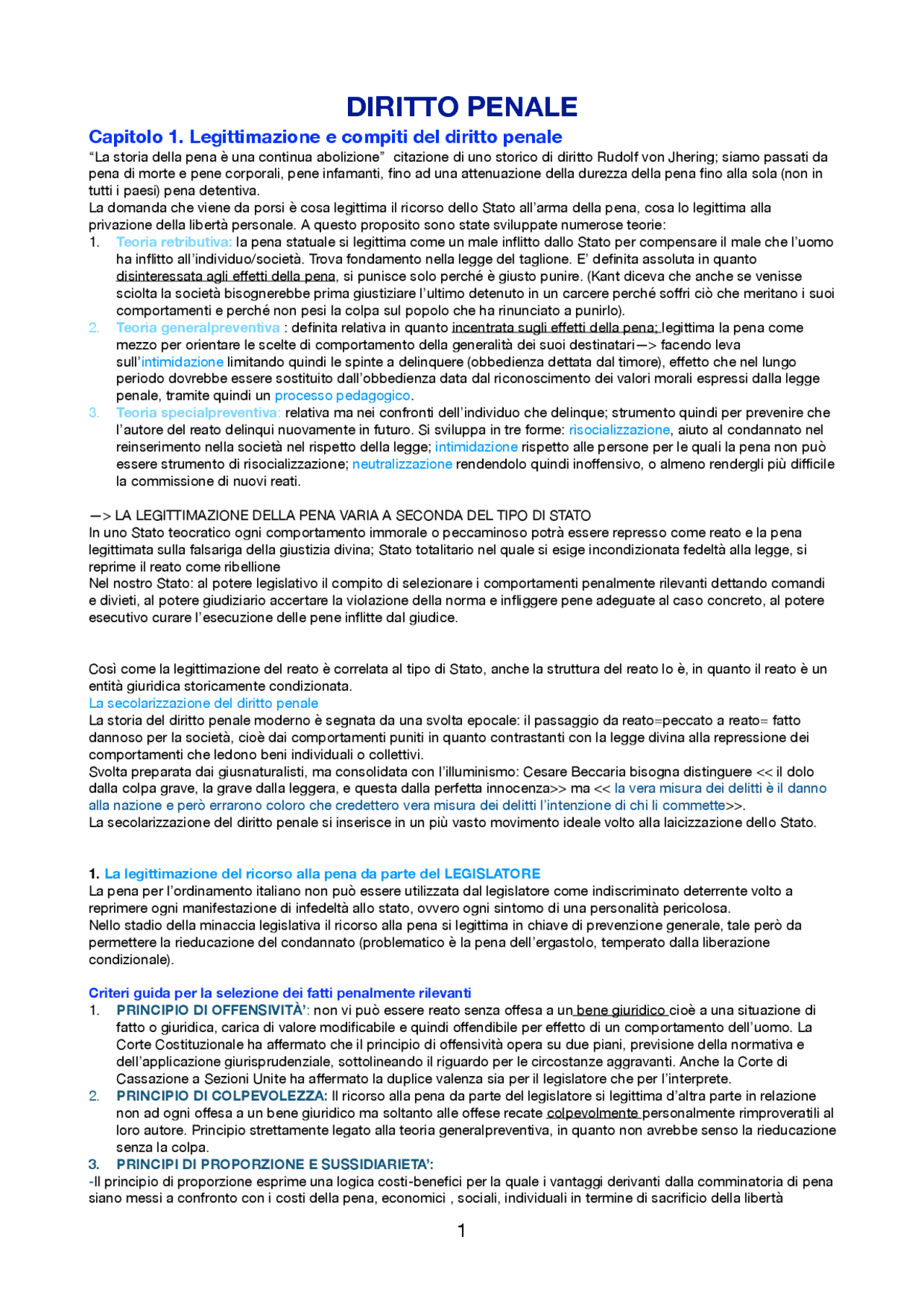 Riassunti Per Esame Di Diritto Penale Intero Docsity