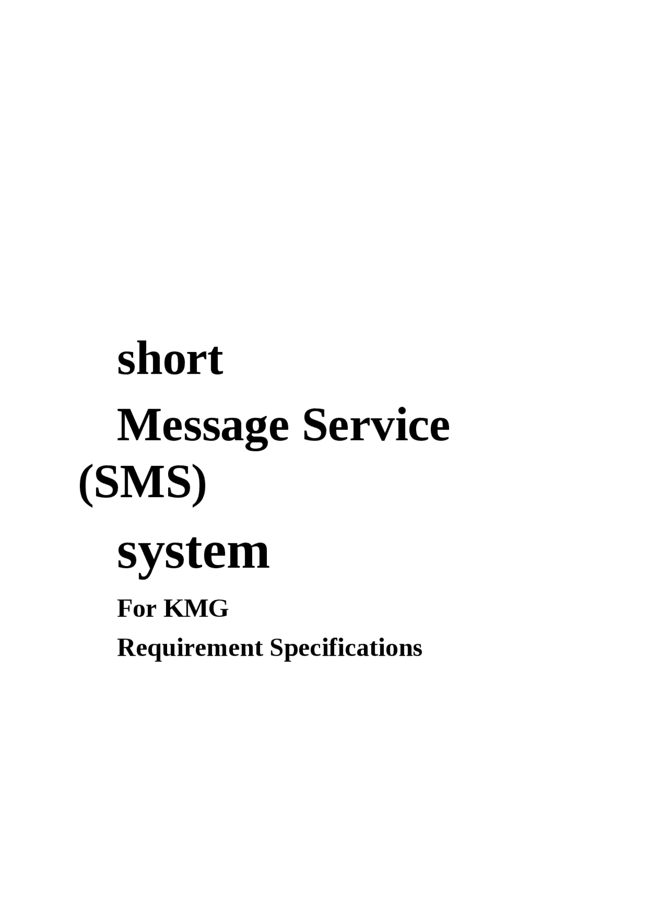 Short Message System Docsity