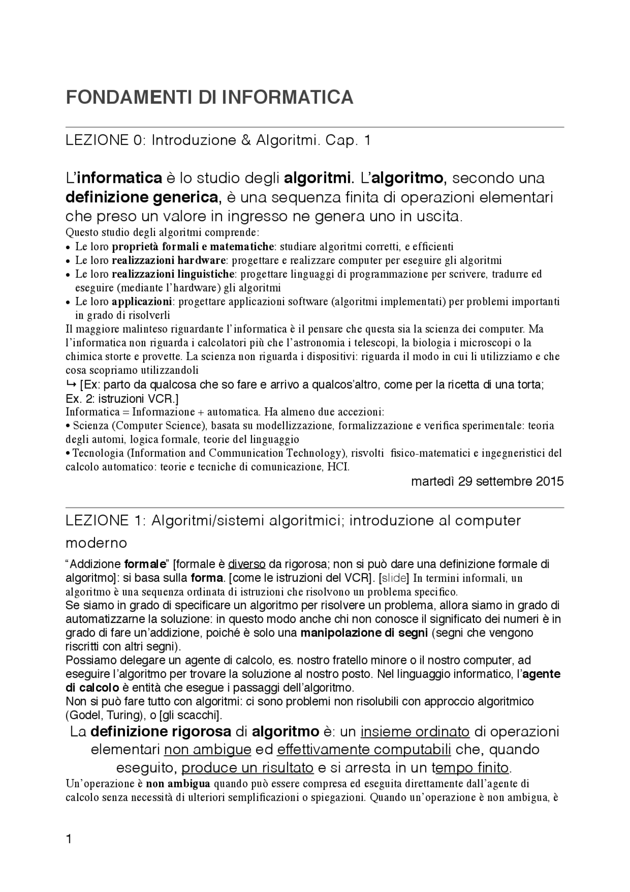 Riassunti Informatica Di M Schneider J Gersting Apogeo Docsity