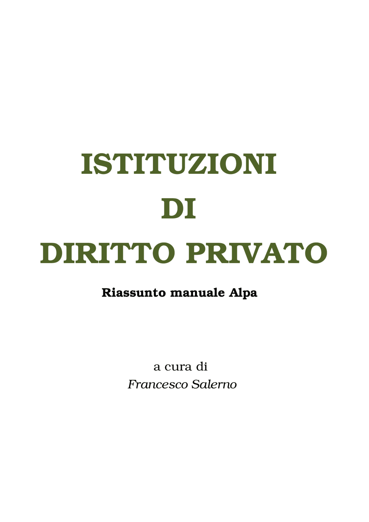 Diritto Privato Alpa Riassunti Docsity