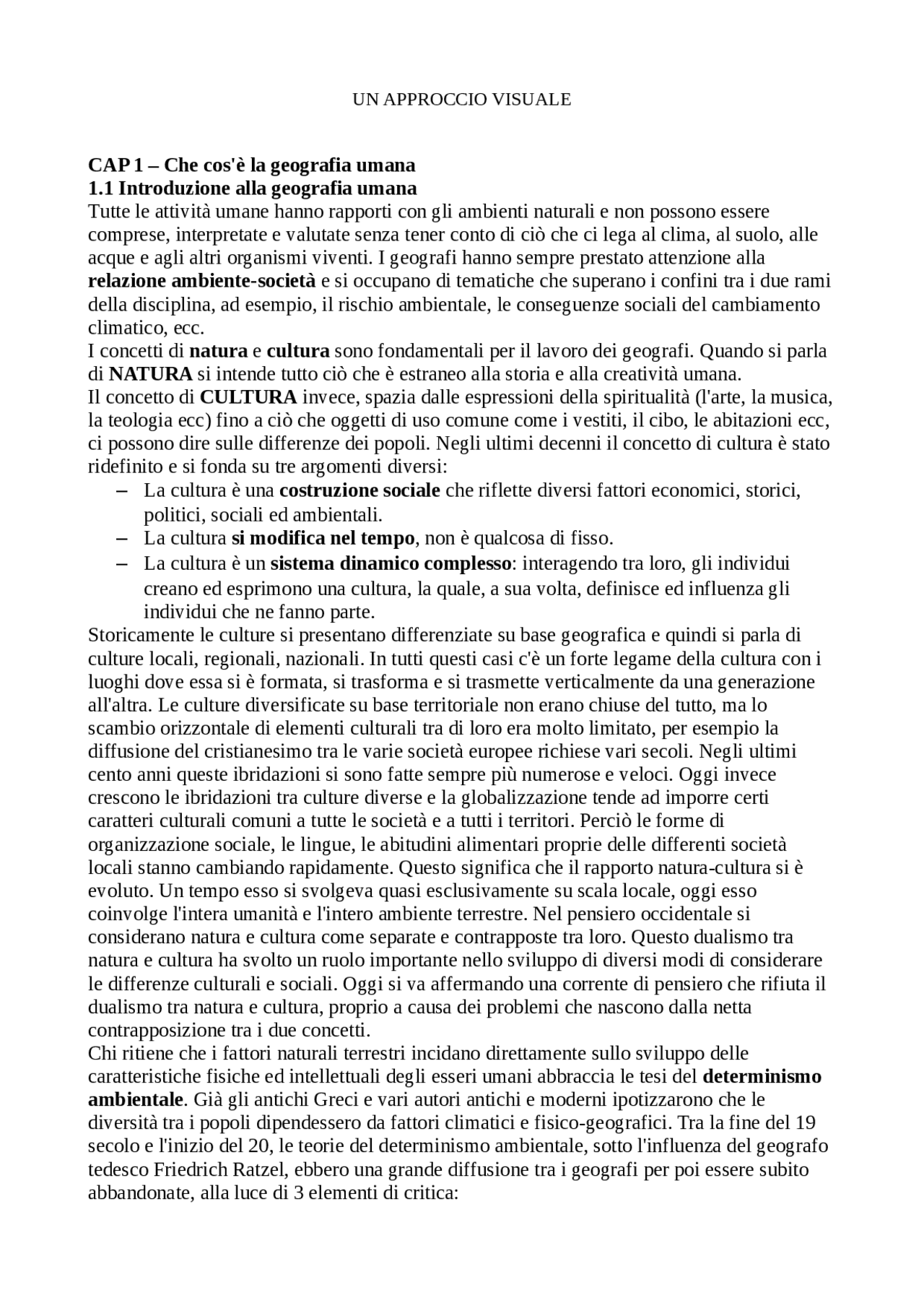 Riassunto Un Approccio Visuale Greiner Docsity