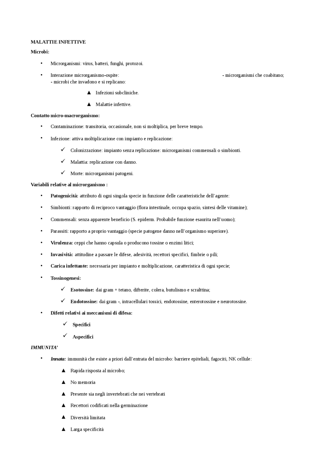 Riassunti Malattie Infettive Docsity