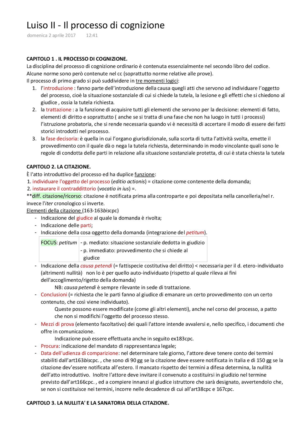Il Processo Di Cognizione Luiso Volume Ii Ultima Edizione Docsity