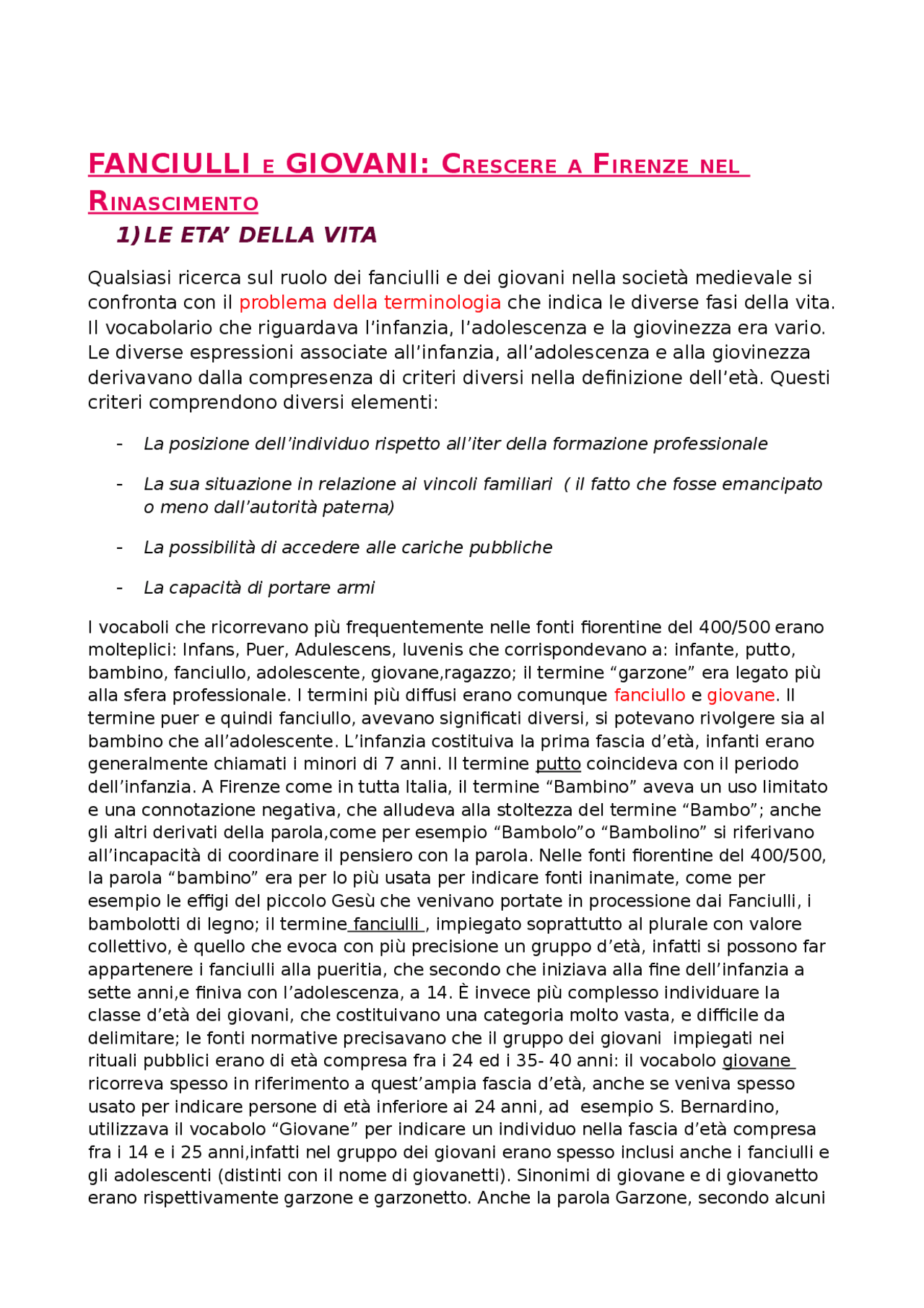 Fanciulli E Giovani Crescere A Firenze Nel Rinascimento Schemi E