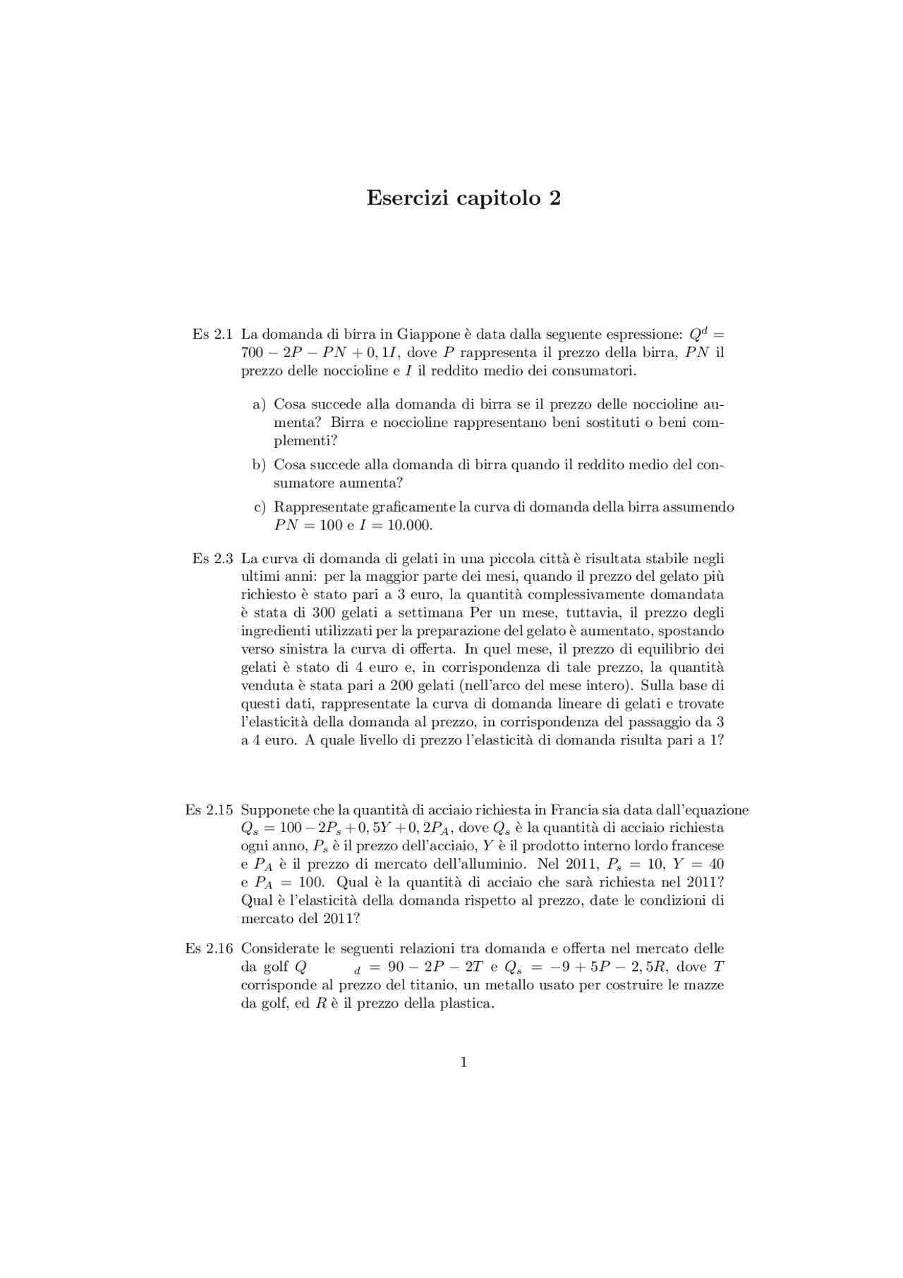 Esercizi Besanko Microeconomia Appunti Di Microeconomia Docsity