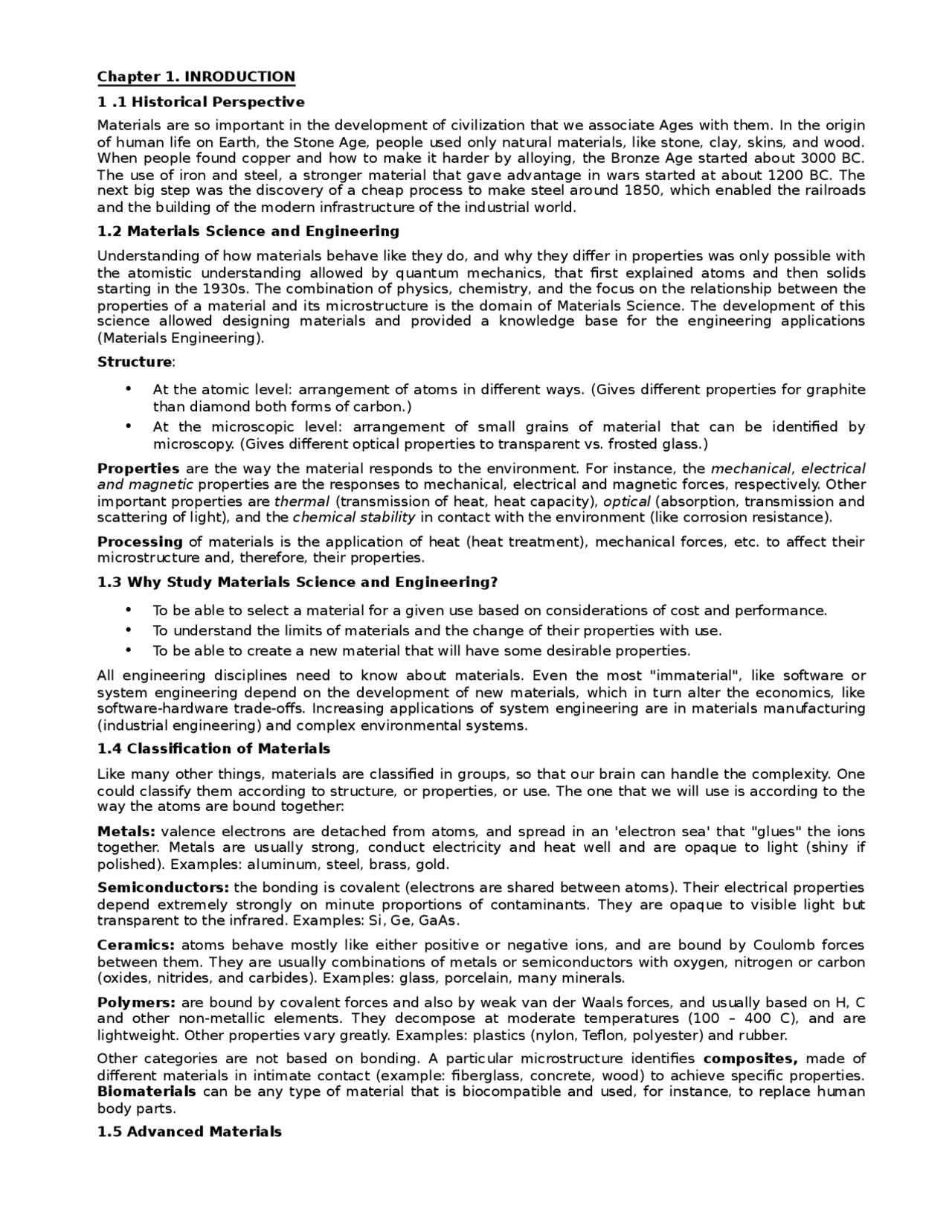 Material Science And Technology Docsity