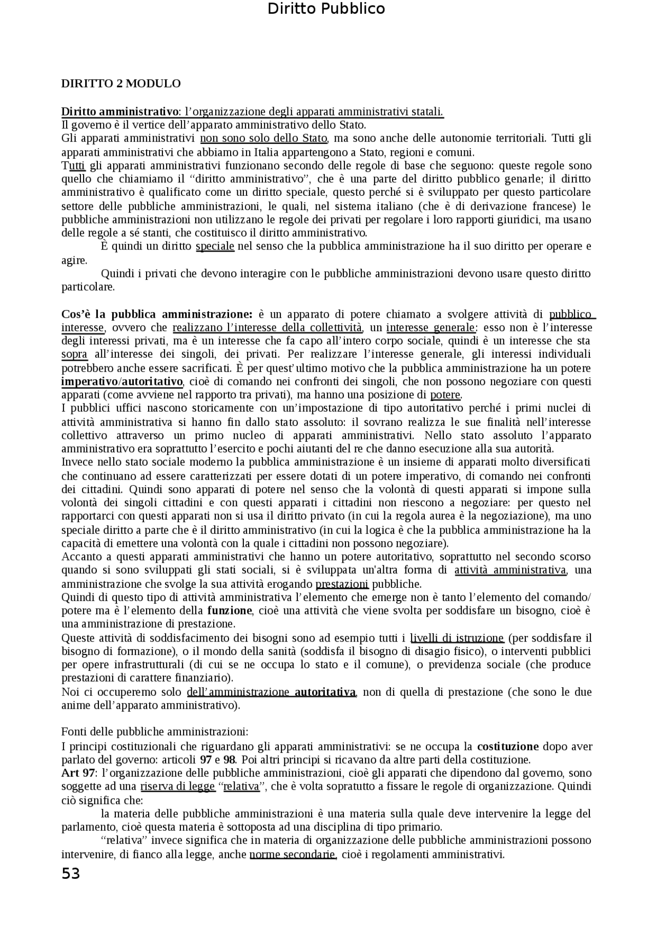 Appunti di Diritto pubblico 2° modulo prof. Buzzacchi - Docsity