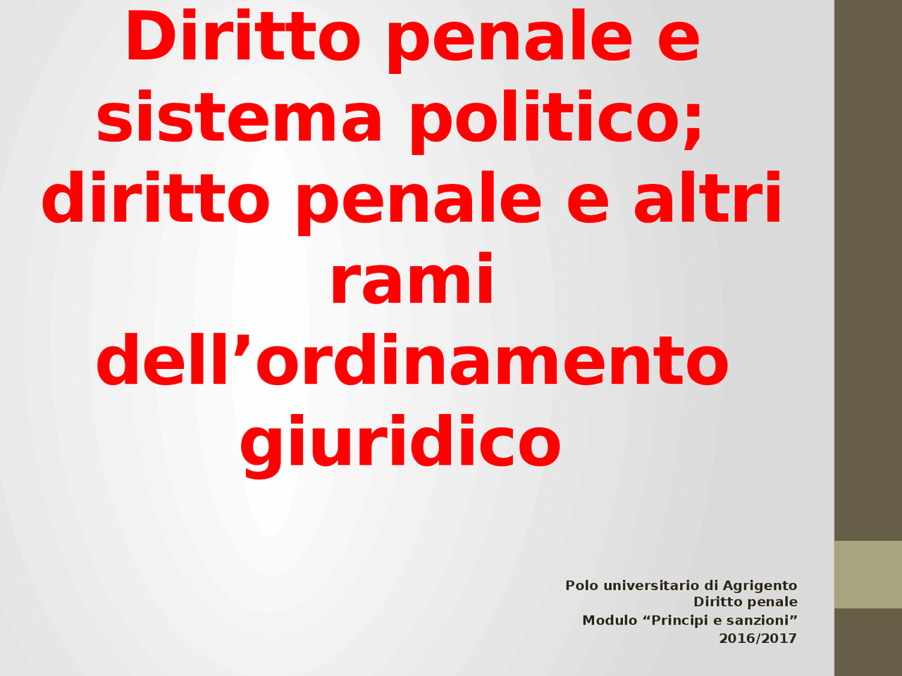 SLIDES DIRITTO PENALE 1 PARTE GENERALE - Docsity