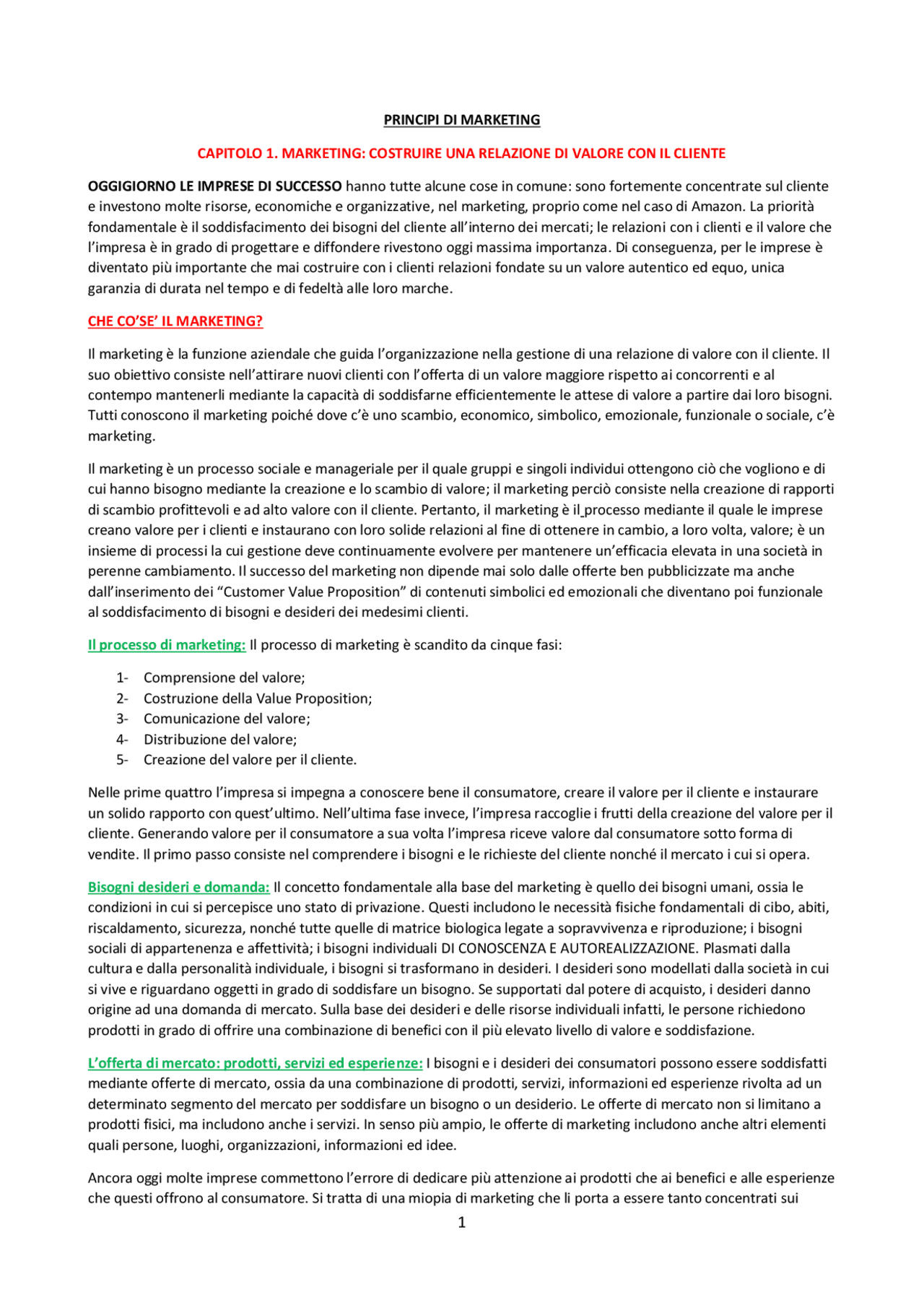 Principi Di Marketing Docsity