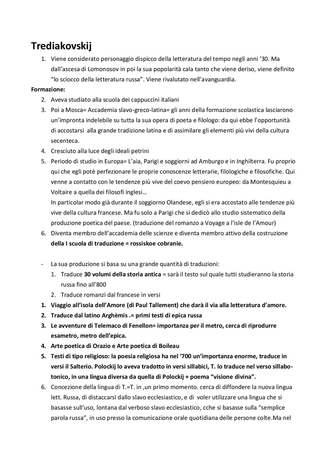 I Classicisti Letteratura Russa Docsity