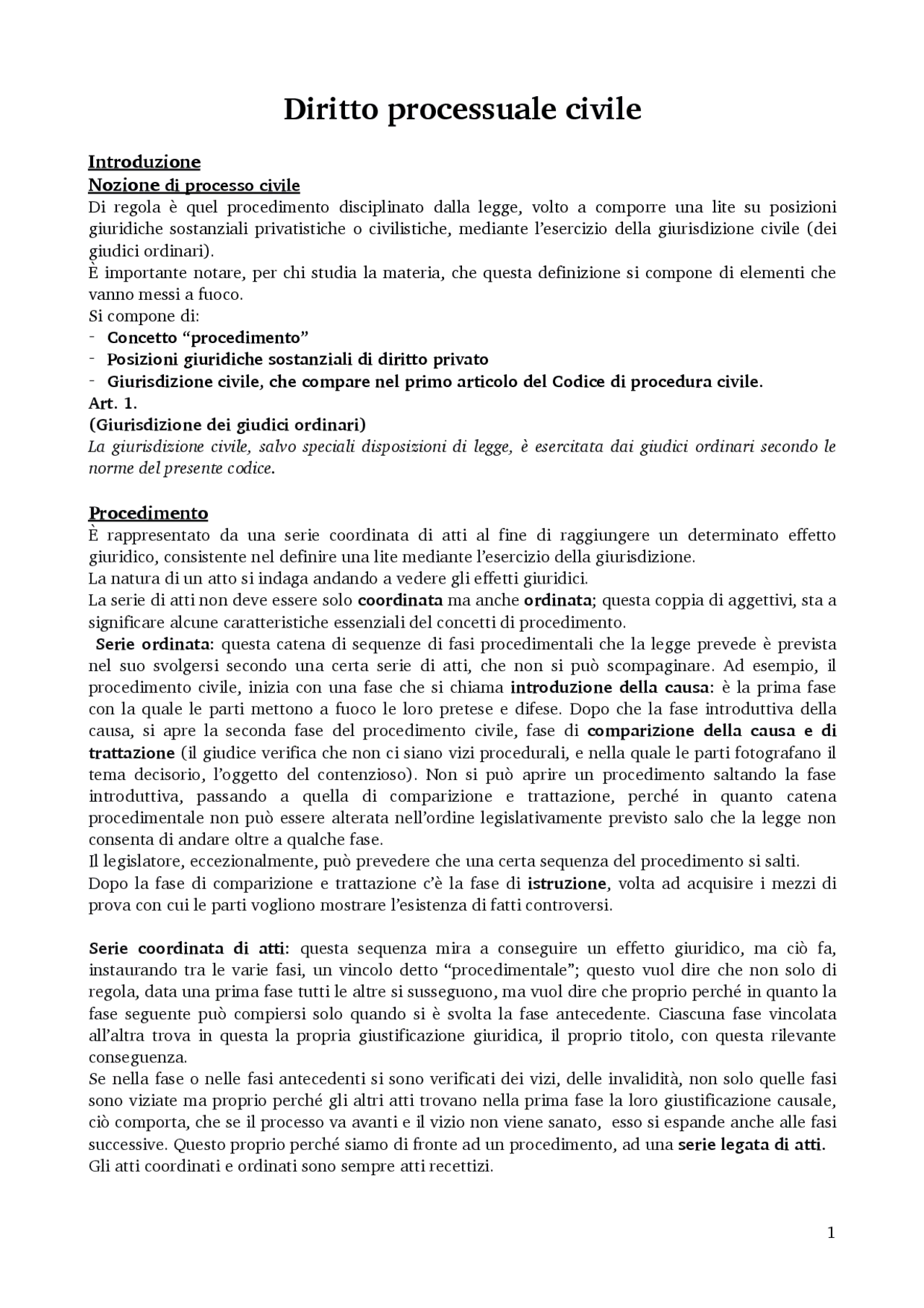 Appunti Di Diritto Processuale Civile Unitn Docsity