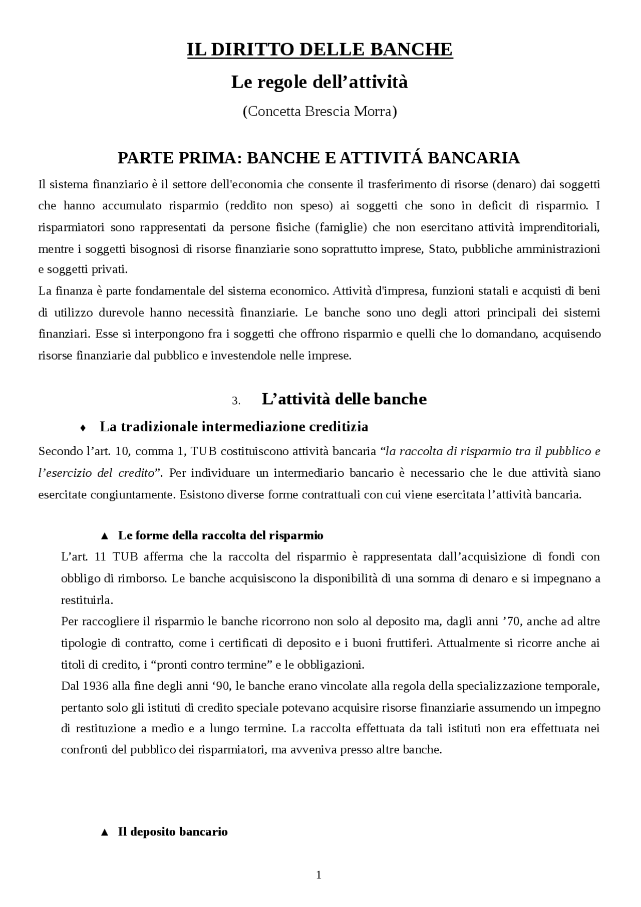 Il Diritto Delle Banche Docsity