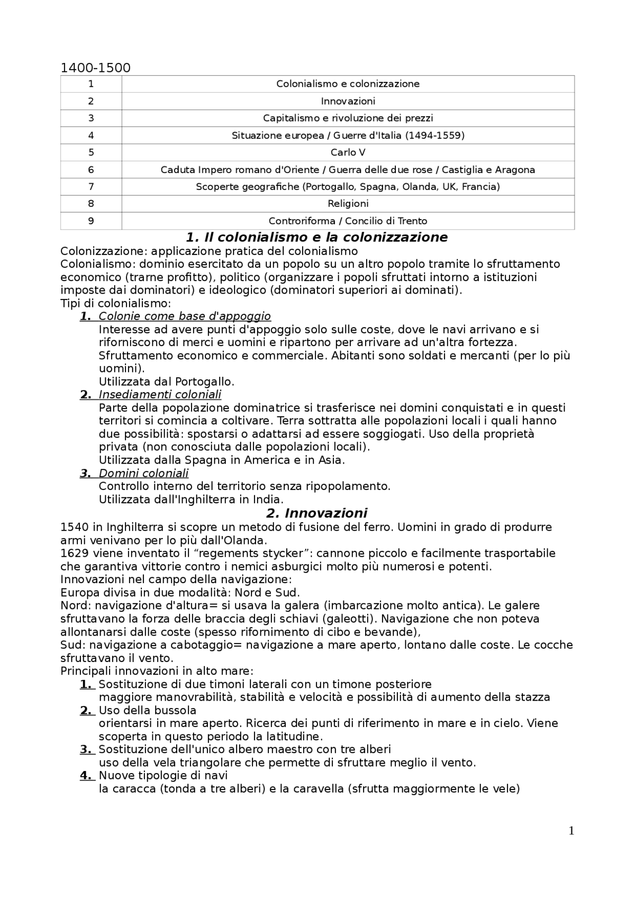 Storia Moderna Di C Capra Docsity