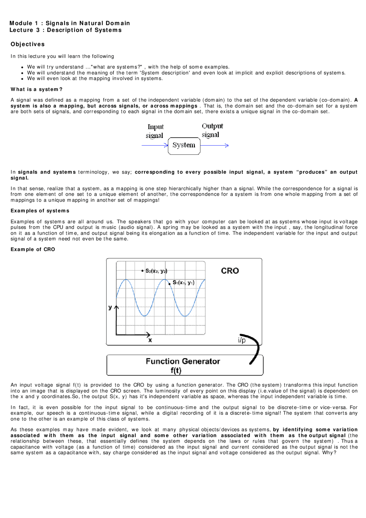 Signal And Systems 3 Lecture Docsity