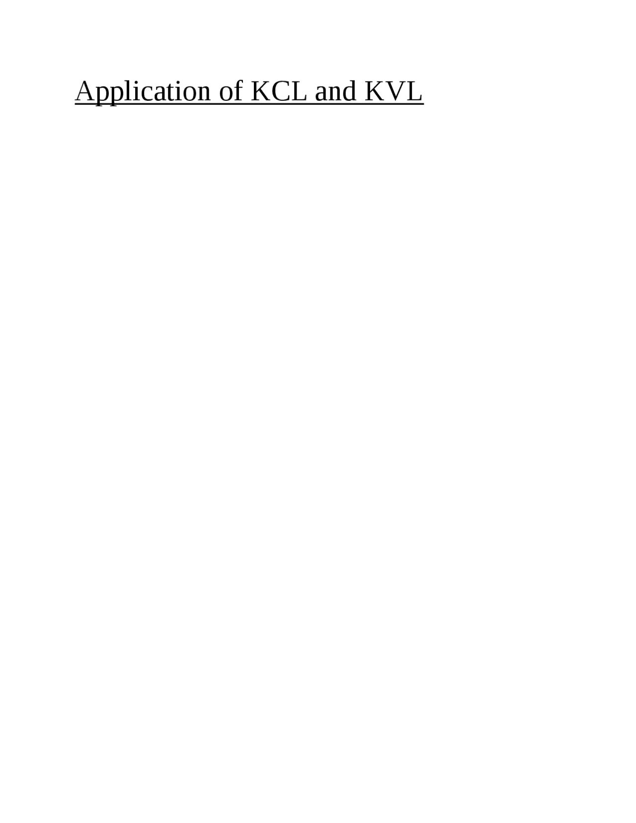 Implemntation Of Kcl And Kvl Using Pspice Lecture Notes Electronics