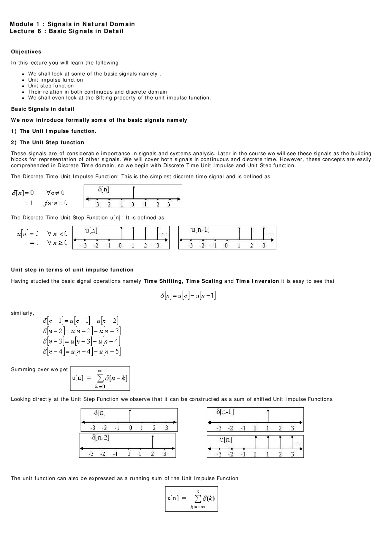 Signal And Systems 10 Lecture Docsity